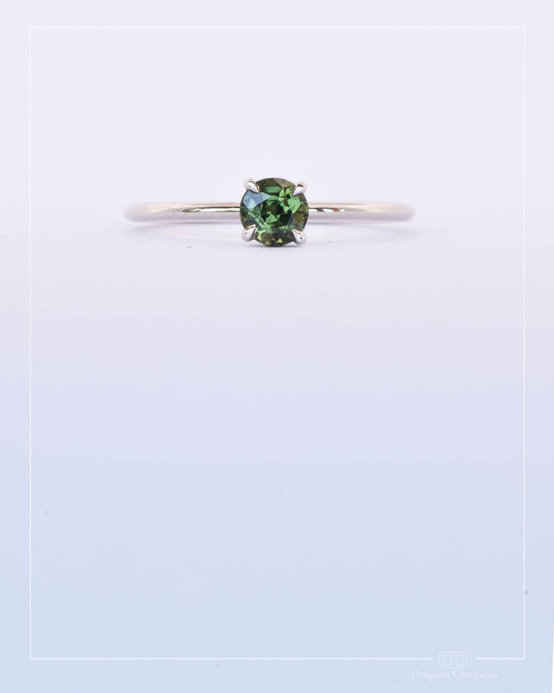 Calista - Green Australian Sapphire Ring – UtopianCreations